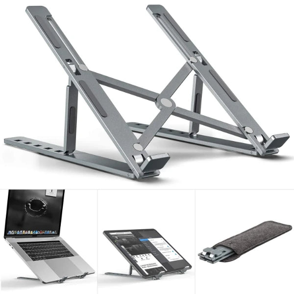 Aluminium Alloy Creative Laptop Stand, Portable And Fold-Able – Zstore